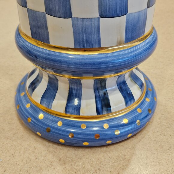 MacKenzie-Childs | Kitchen | Rare Mackenzie Childs Blue Royal Check ...